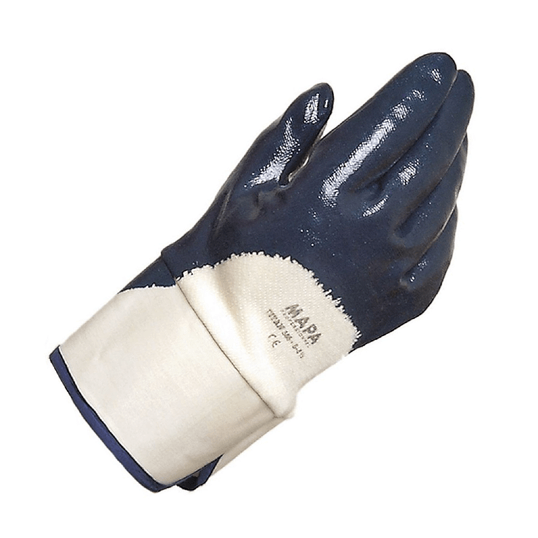 Guante de Nitrilo MAPA azul TITAN 385 | Segufer